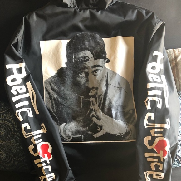 Jackets & Coats | Black Poetic Justice 2pac Rain Coat | Poshmark